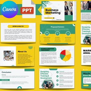 Canva Business Powerpoint Presentation Template, Company Profile ...