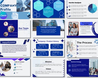 Canva Business Powerpoint Presentation Template, Company Profile ...