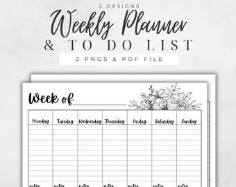 Weekly to Do List Printable Planner - Etsy
