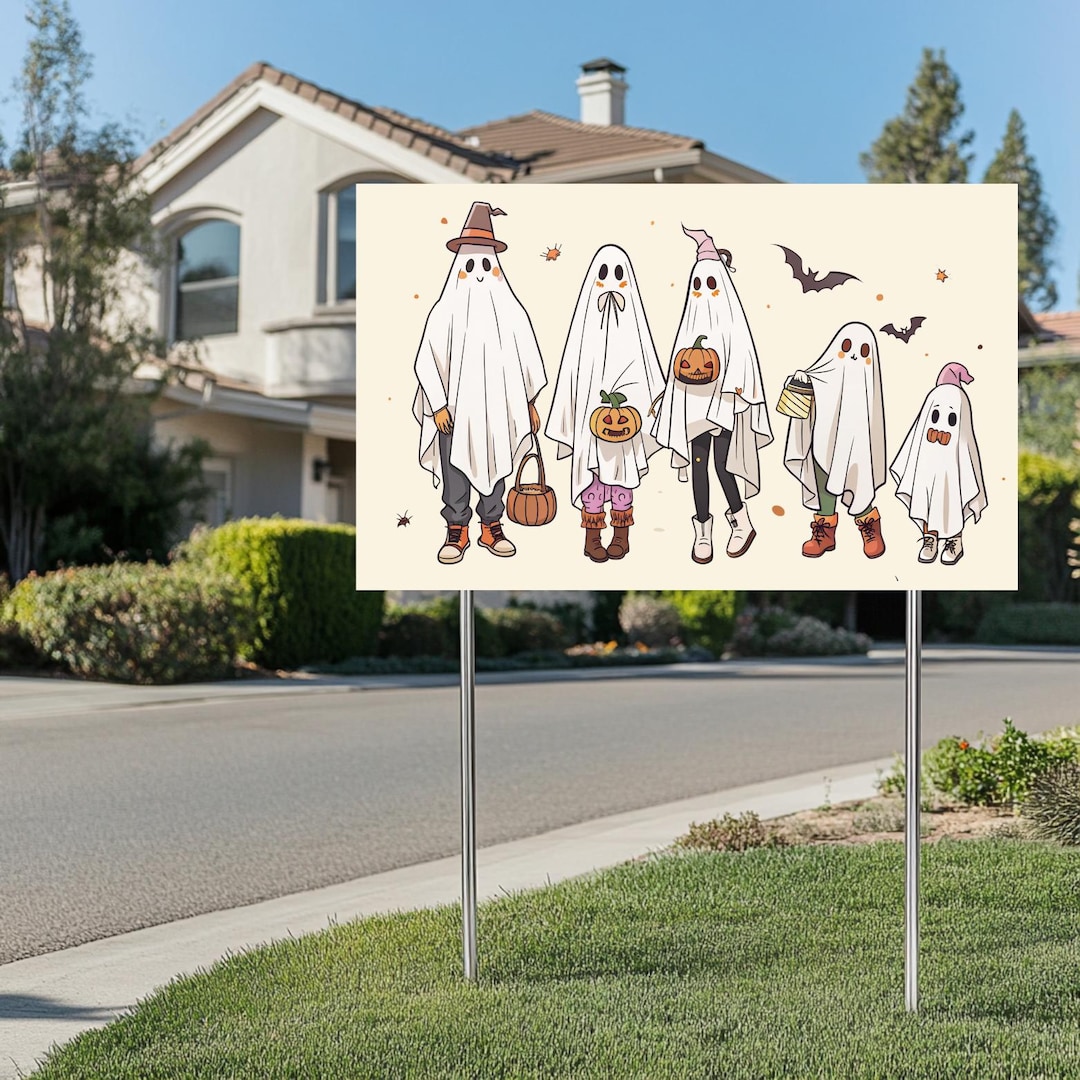 Personalized Family Halloween Yard Sign, Halloween Custom Yard Sign ...
