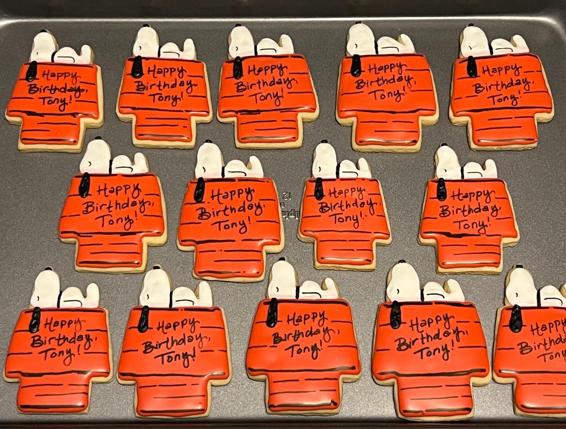 Snoopy Sugar Cookies - Etsy