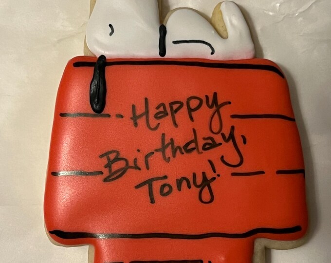 Snoopy Sugar Cookies - Etsy