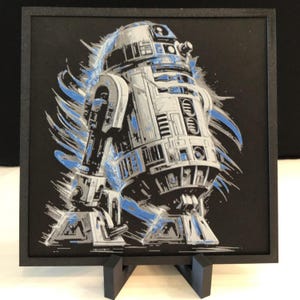 R2-D2 (black Background) Star Wars Inspired Hueforge 3D Printed Art ...