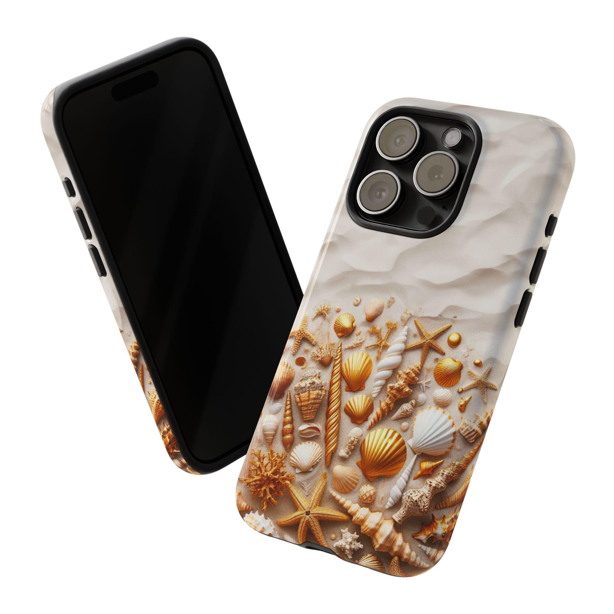 Sea Shells and Beach Phonecase for iPhone Samsung Google Pixel, 2-piece ...