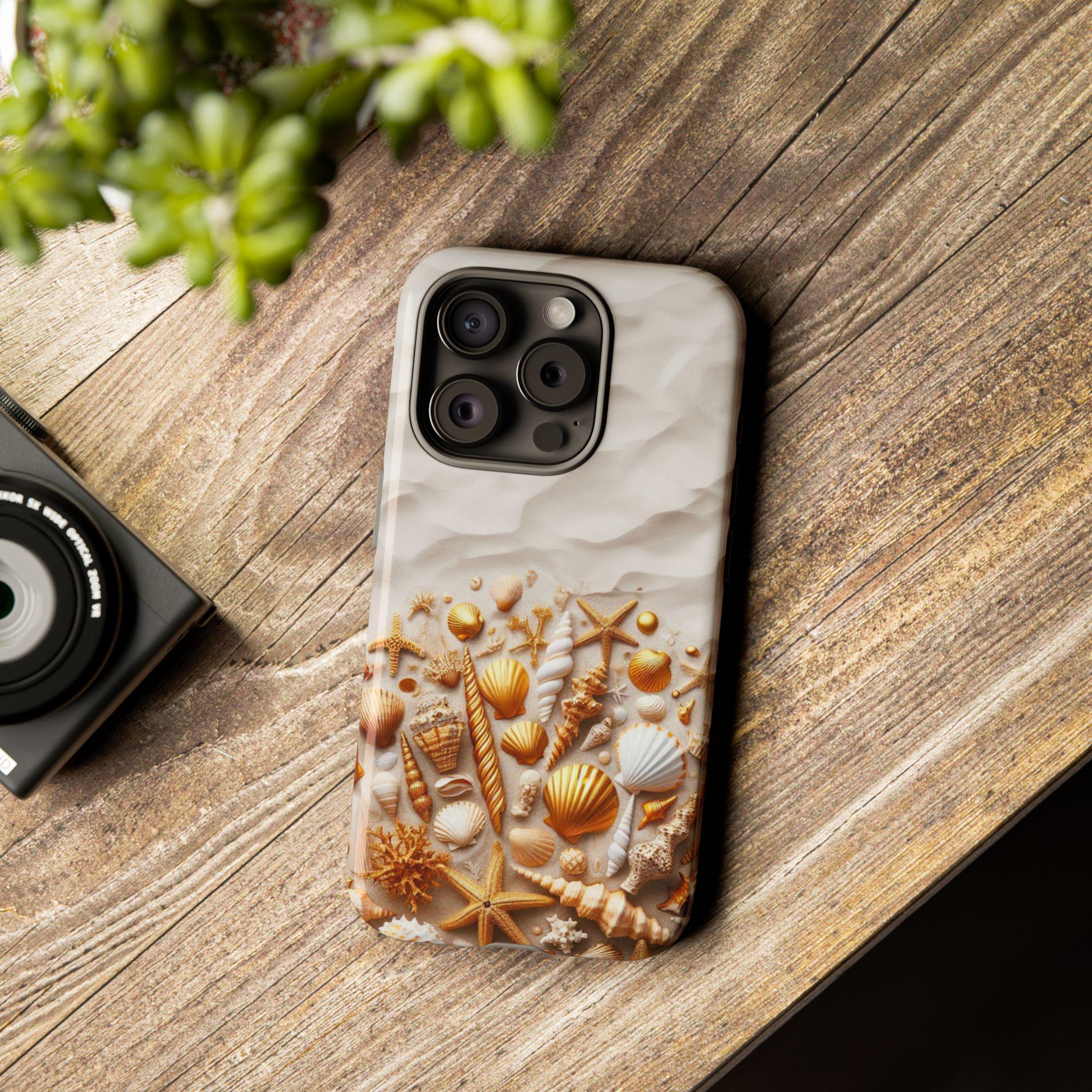 Sea Shells and Beach Phonecase for iPhone Samsung Google Pixel, 2-piece ...