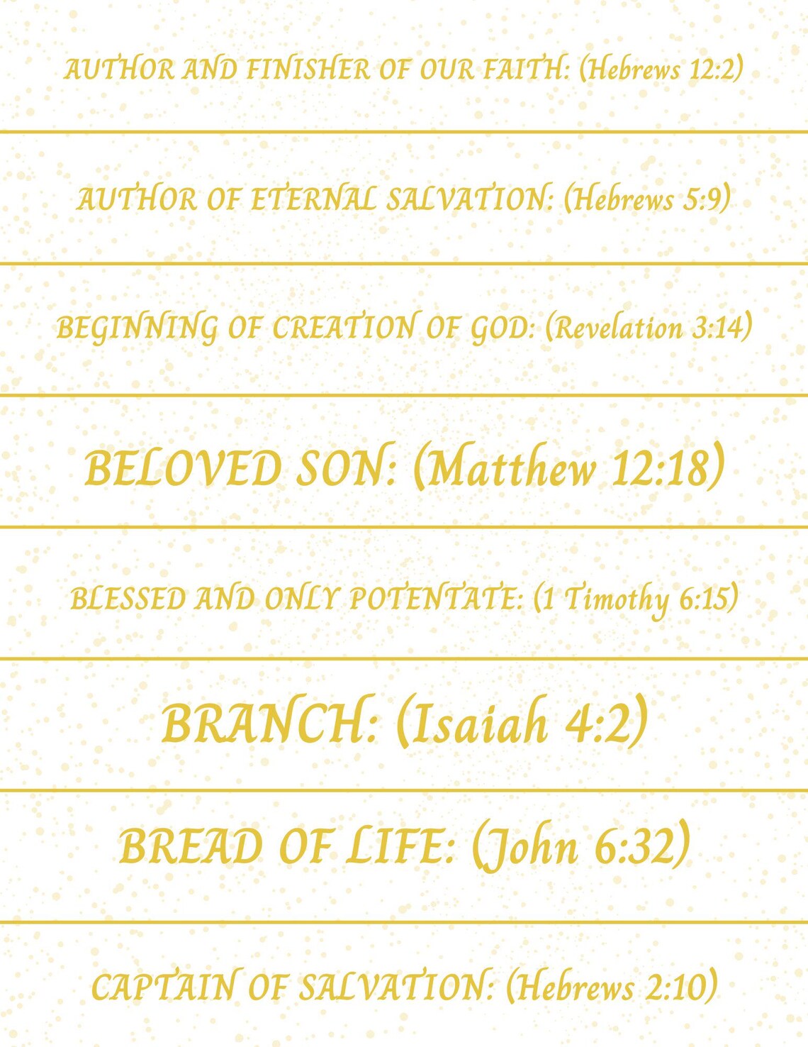 Names of Jesus Paper Chain - Etsy