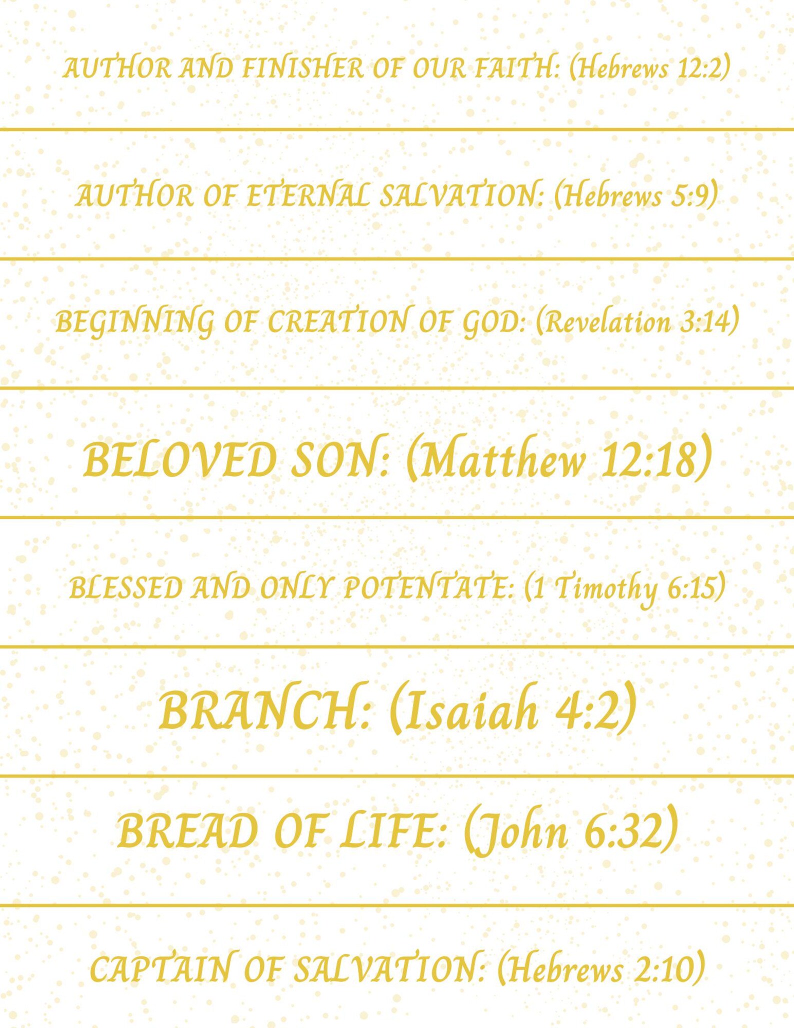 Names of Jesus Paper Chain - Etsy