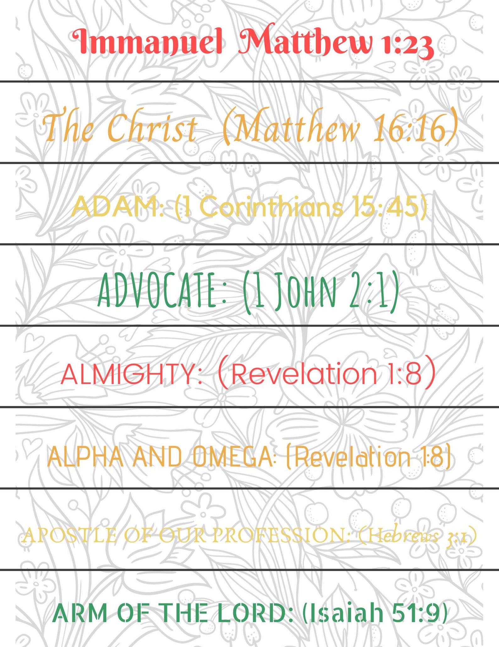 Names of Jesus Paper Chain - Etsy