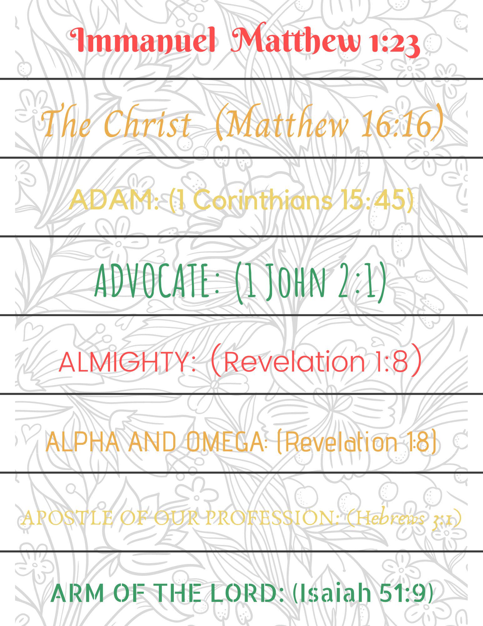 Names of Jesus Paper Chain - Etsy