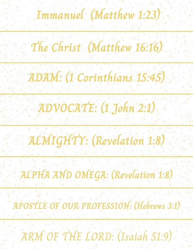 Names of Jesus Paper Chain - Etsy