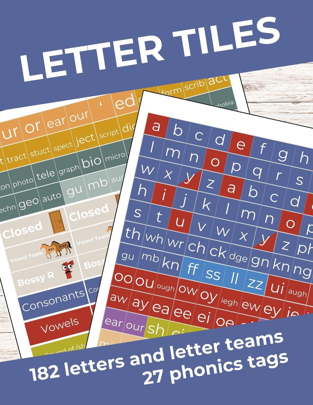 Printable Letter Tiles: Phonograms, Prefixes (digital Download) - Etsy
