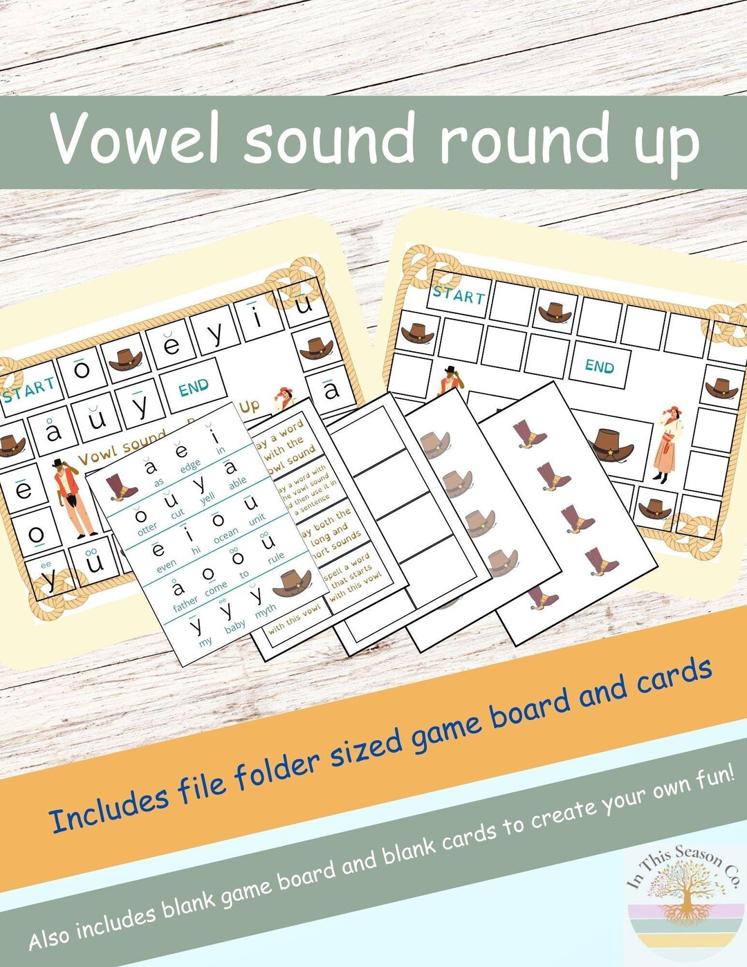 Vowel Sound File Folder Game - Etsy