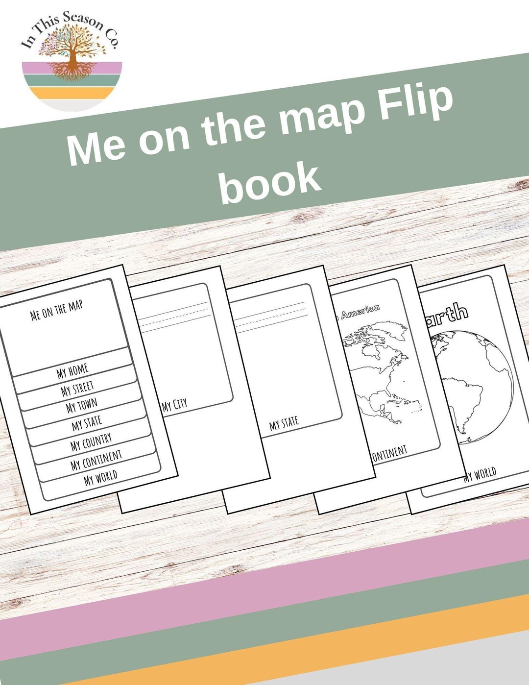 Me on the Map Flip Book - Etsy