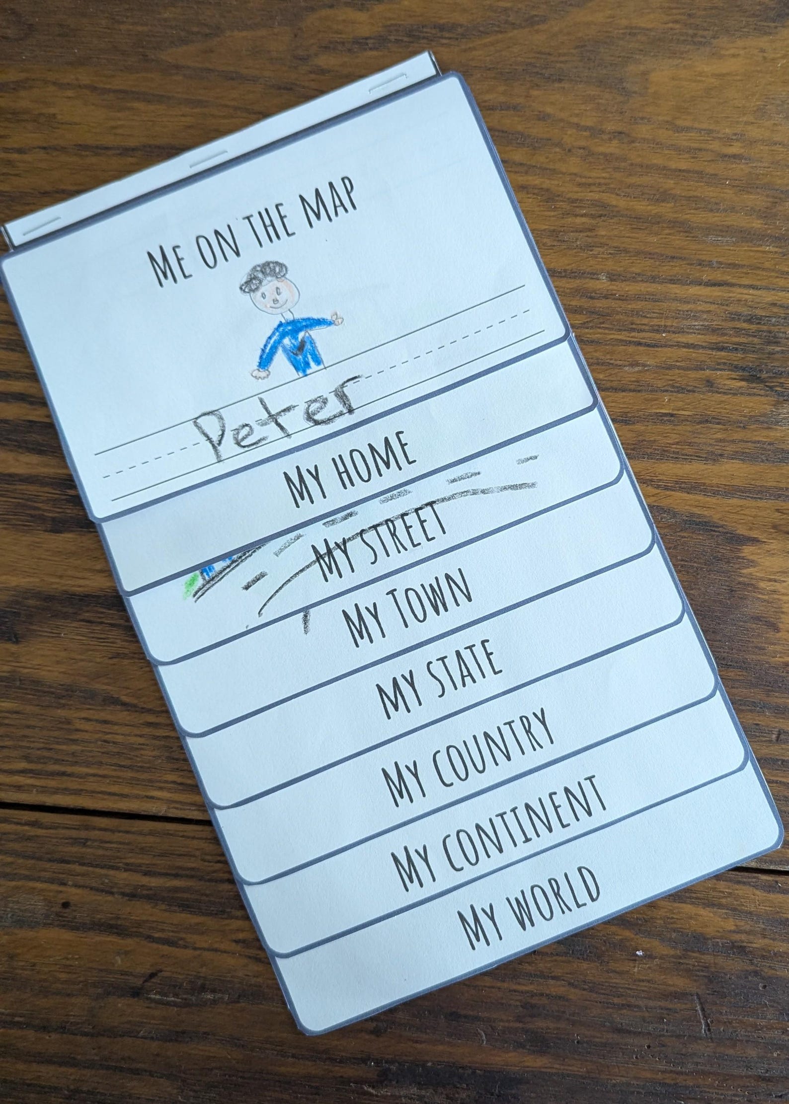 Me on the Map Flip Book - Etsy