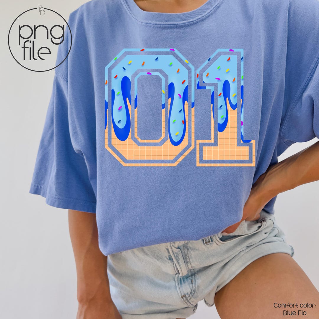 Ice Cream Baseball Number Drip, Numbers 0-9, Png File - Etsy