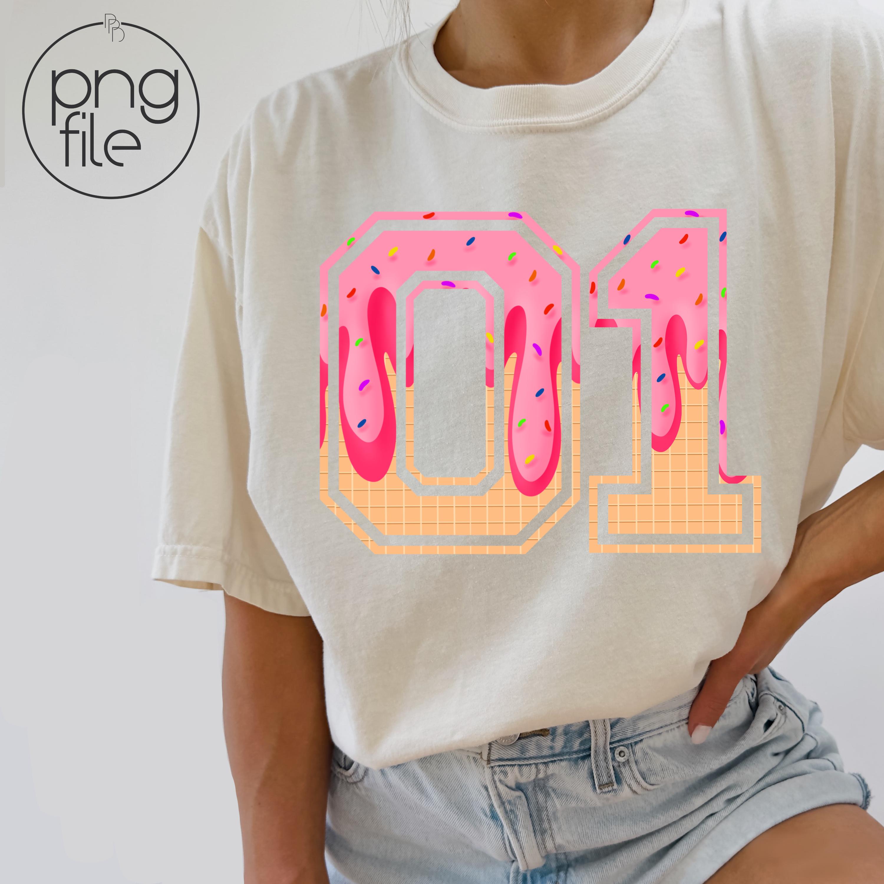 Ice Cream Baseball Number Drip, Numbers 0-9, Png File - Etsy