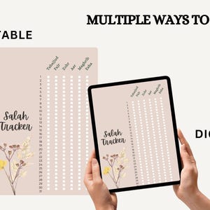 Printable Islamic Salah Tracker Daily Salah Prayer Tracker Salah Chart ...