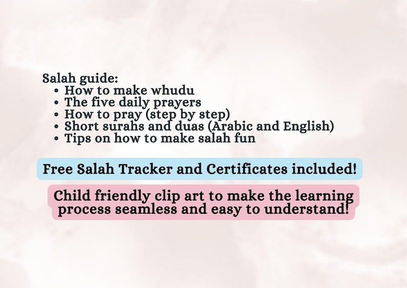 Muslim Kids Prayer Guide Printable Step by Step Salah Guide for Kids ...