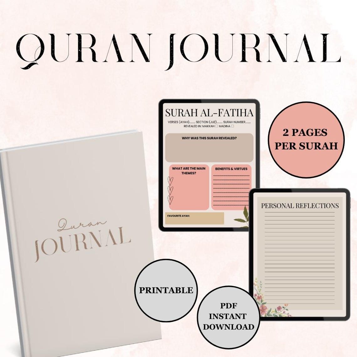 Quran Journal | PDF Digital Quran Journal | Ramadan Journal | Tafsir ...