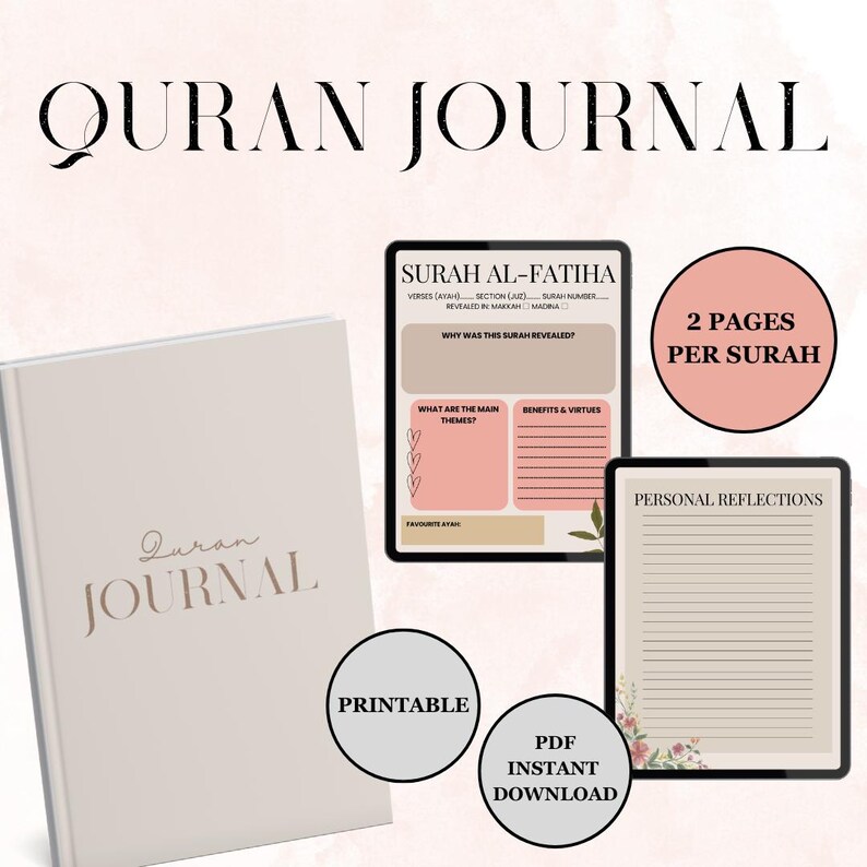 Quran Journal | PDF Digital Quran Journal | Ramadan Journal | Tafsir ...