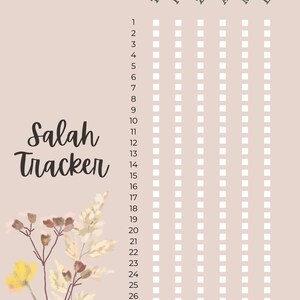Printable Islamic Salah Tracker Daily Salah Prayer Tracker Salah Chart ...