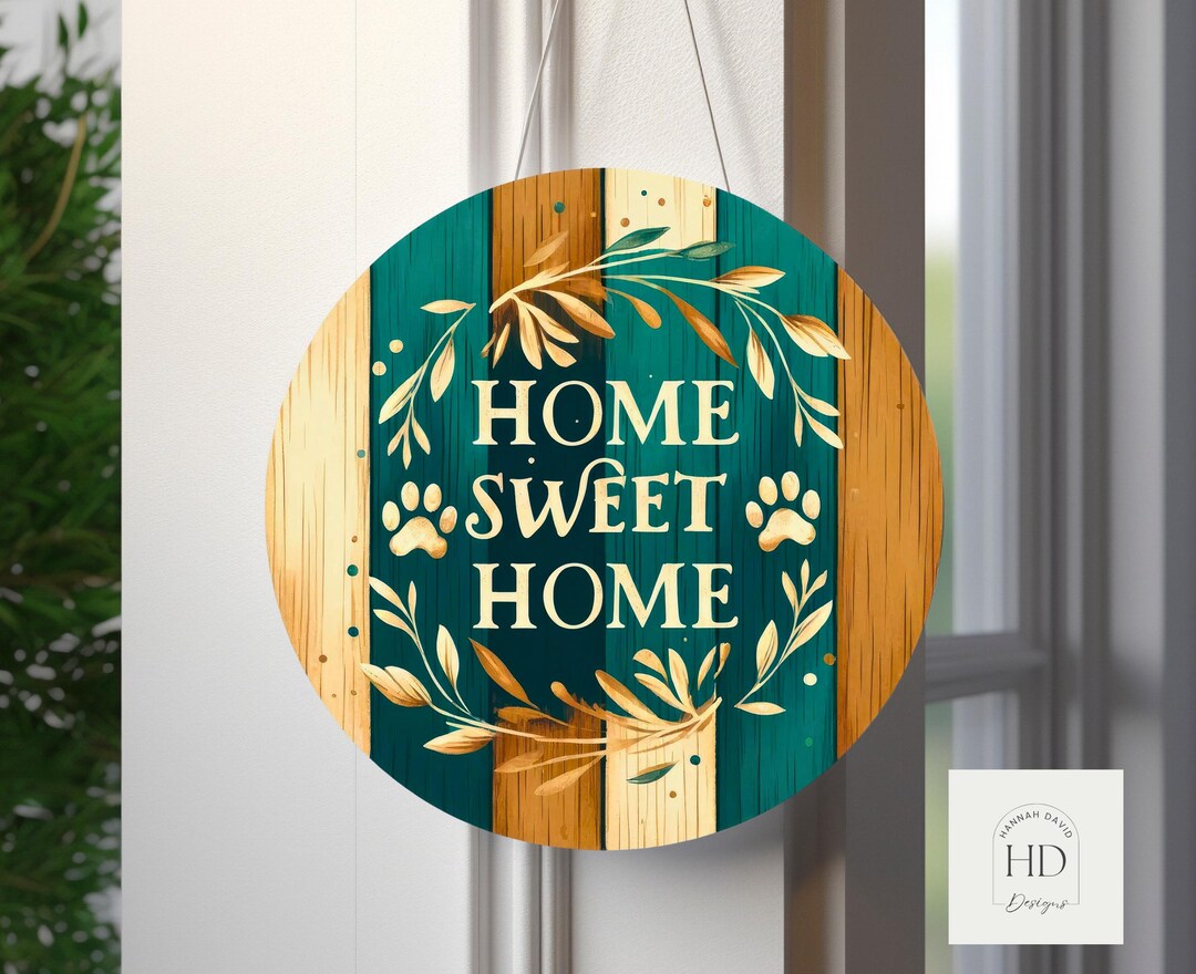 Rustic Wood Welcome Sign: Custom Door Hanger, Bohemian Decor - Etsy