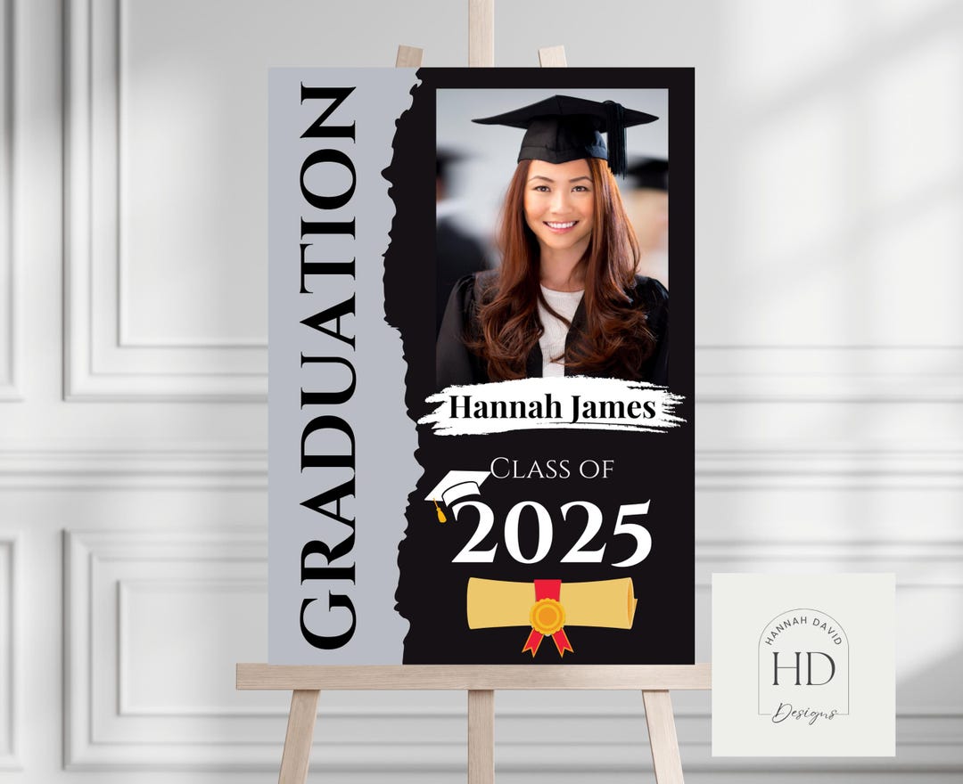 Personalized Graduation Photo Sign: Custom Senior Party Decor - Etsy
