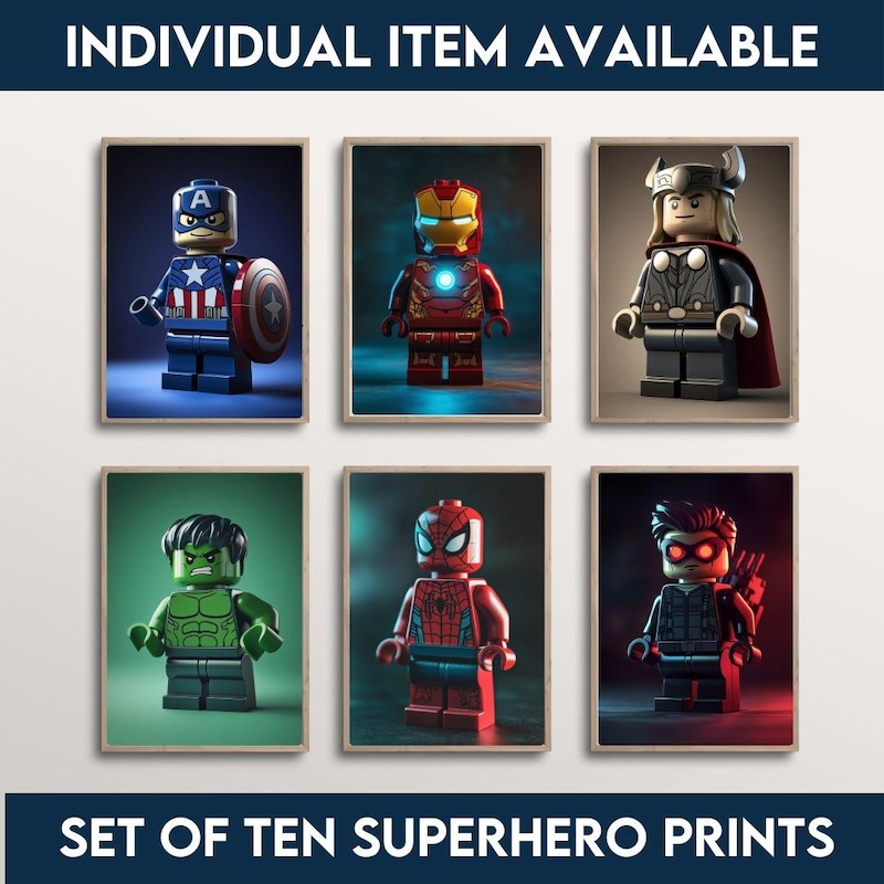 Superhero Wall Art - Etsy