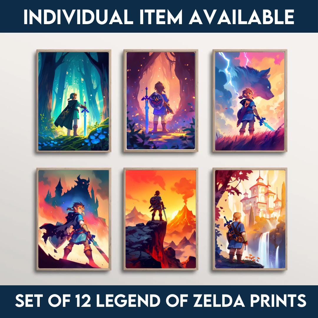 Set of 12 Link From Zelda Tears of the Kingdom, BOTW, Legend of Zelda ...