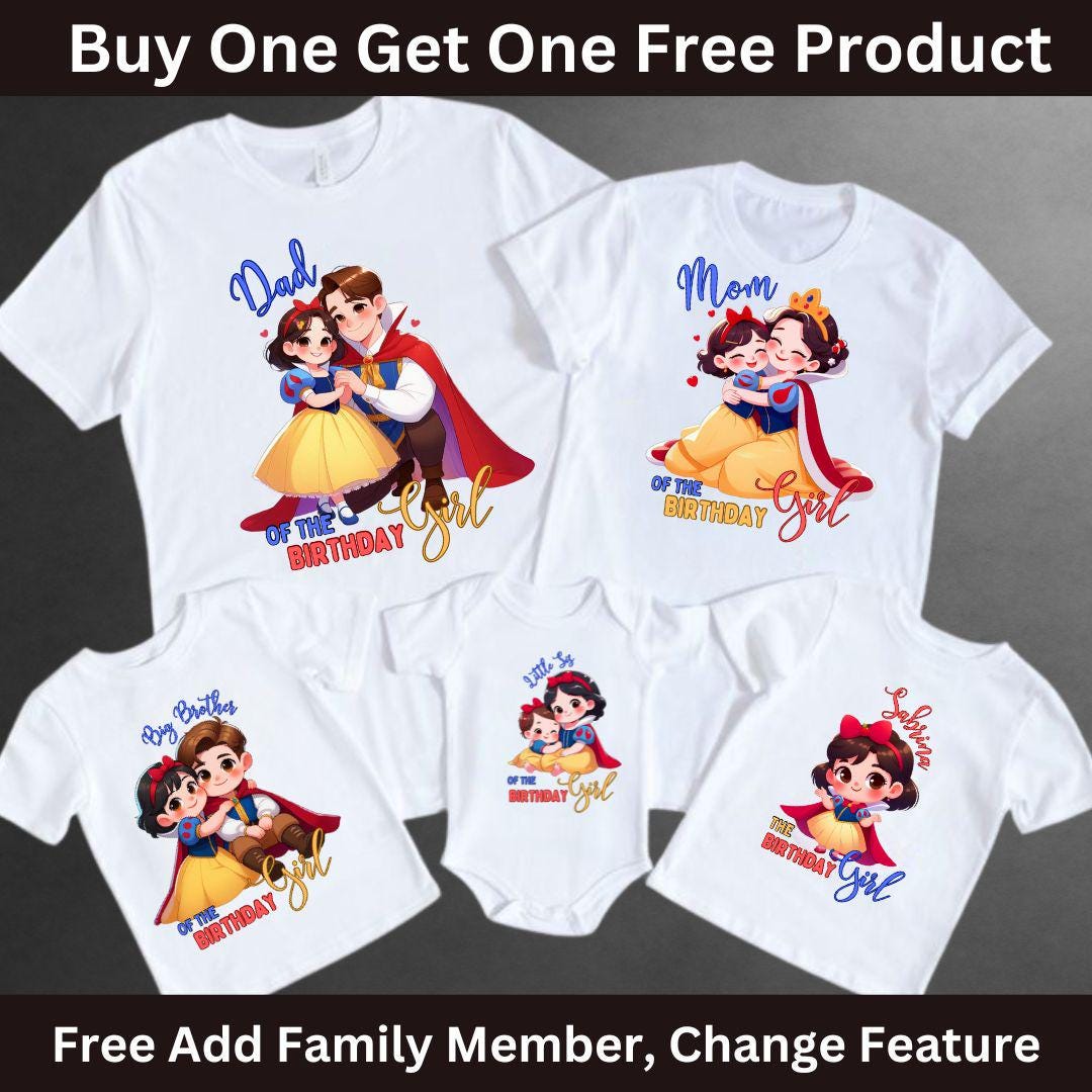 Custom Disney Princess Birthday T-shirt Design, Personalized Disney Princess Birthday Tshirt ...
