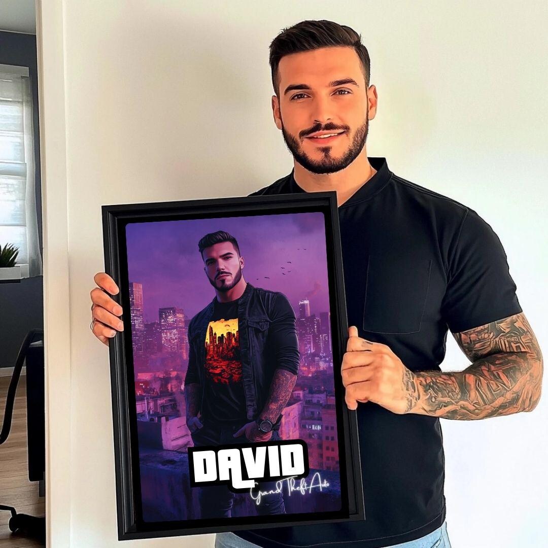 Personalized Gangster Gaming Portrait, GTA Style Portrait, Personalized ...