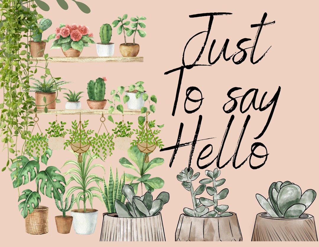 Animated Plant Greenery Display With Quote Digital Download - Etsy