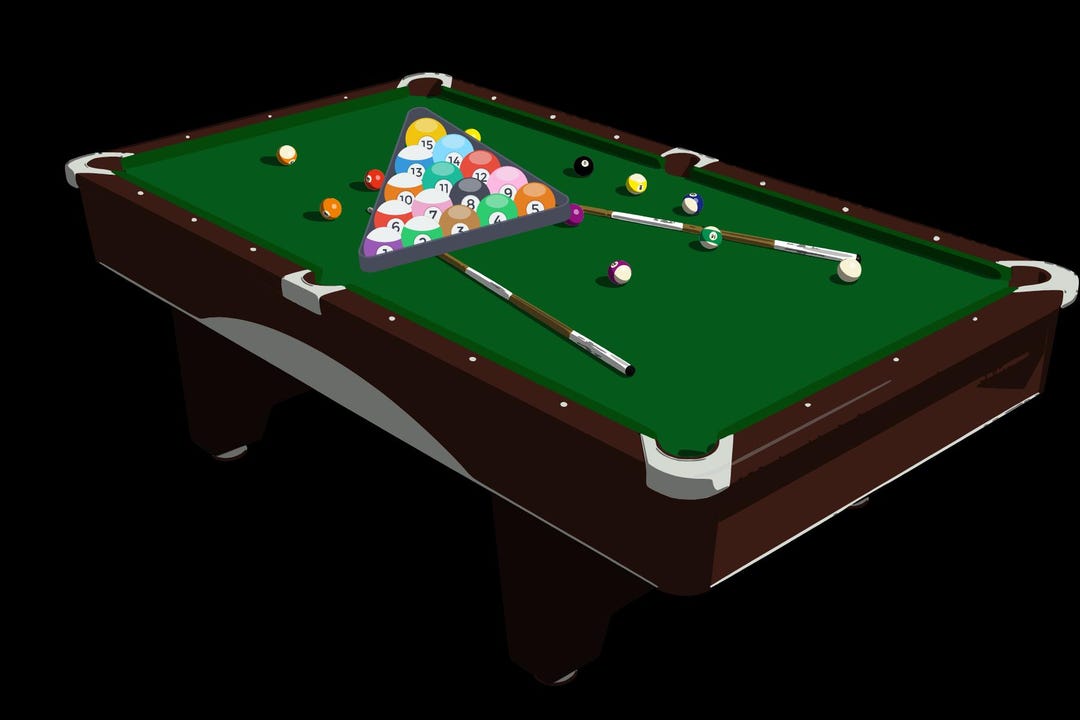 Animated Pool Table Play Digital Download Postcard Card Print - Etsy