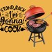 Animated Grill Caution Cooking Digital Download Postcard Prints Card ...
