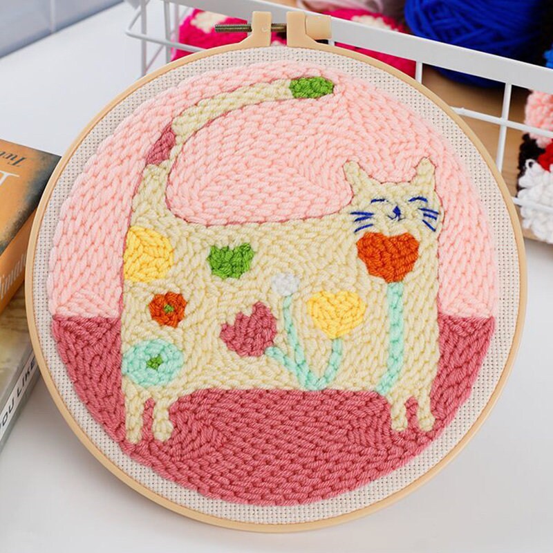 Punch Needle Cat - Etsy