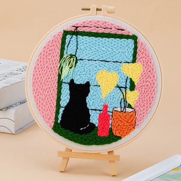 Punch Needle Cat - Etsy