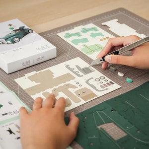 Vintage Car - Miniature DIY Paper Sculpture Crafting Kit - Etsy