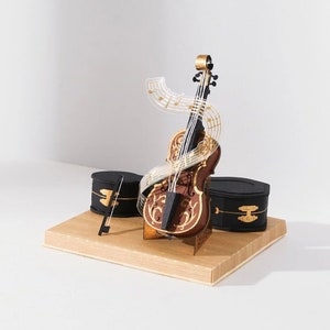 Vintage Cello DIY Paper Sculpture Kit Papercutting / Paper - Etsy