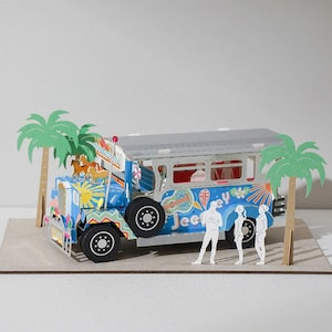 Philippine Jeepney - Miniature DIY Paper Sculpture Kit, Papercutting ...