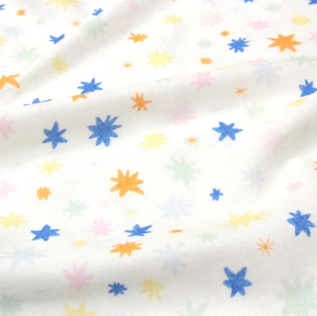 Sparkling Stars - Japanese Double Gauze Cotton for Burp Cloths and ...