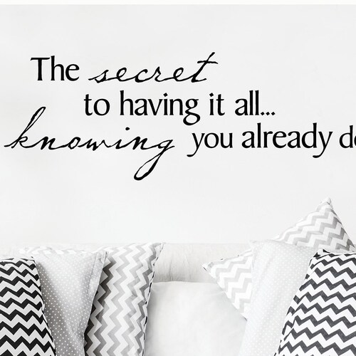 The Secret to Having It All is Knowing You Already Do Vinyl - Etsy