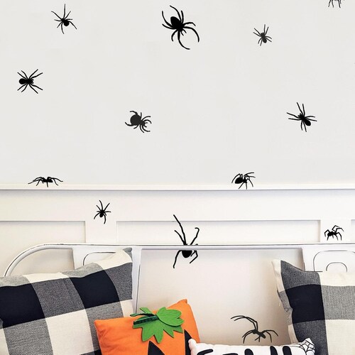 Spiders Medium Set of 30 Spooky Halloween Wall Decal Sticker - Etsy