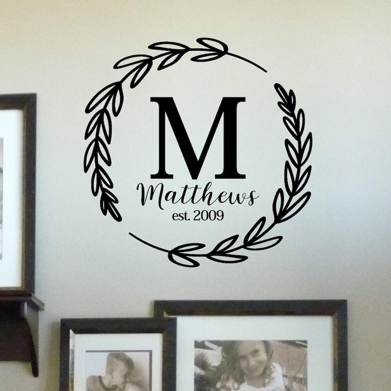Last Name Wall Decal - Etsy