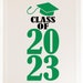 Graduation Cap Class of 2023 your Year School Colors Vinyl Wall Decals ...