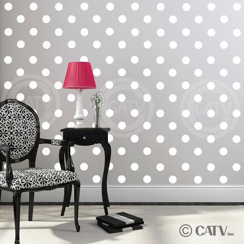 Vinyl Dots 2" YOU CHOOSE COLOR Vinyl Polka Dot Circle Decal Sticker ...