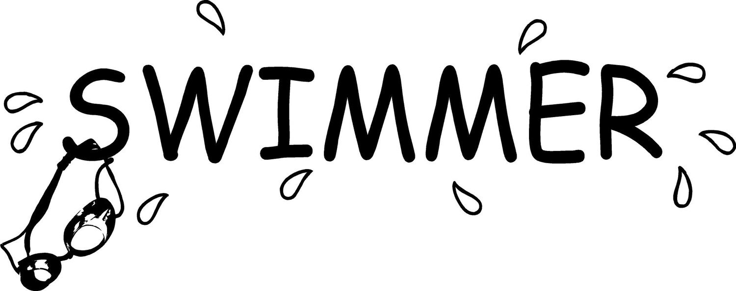 Swimmer Decal Wall Saying Vinyl Lettering - Etsy