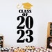 Graduation Cap Class of 2023 your Year School Colors Vinyl Wall Decals ...