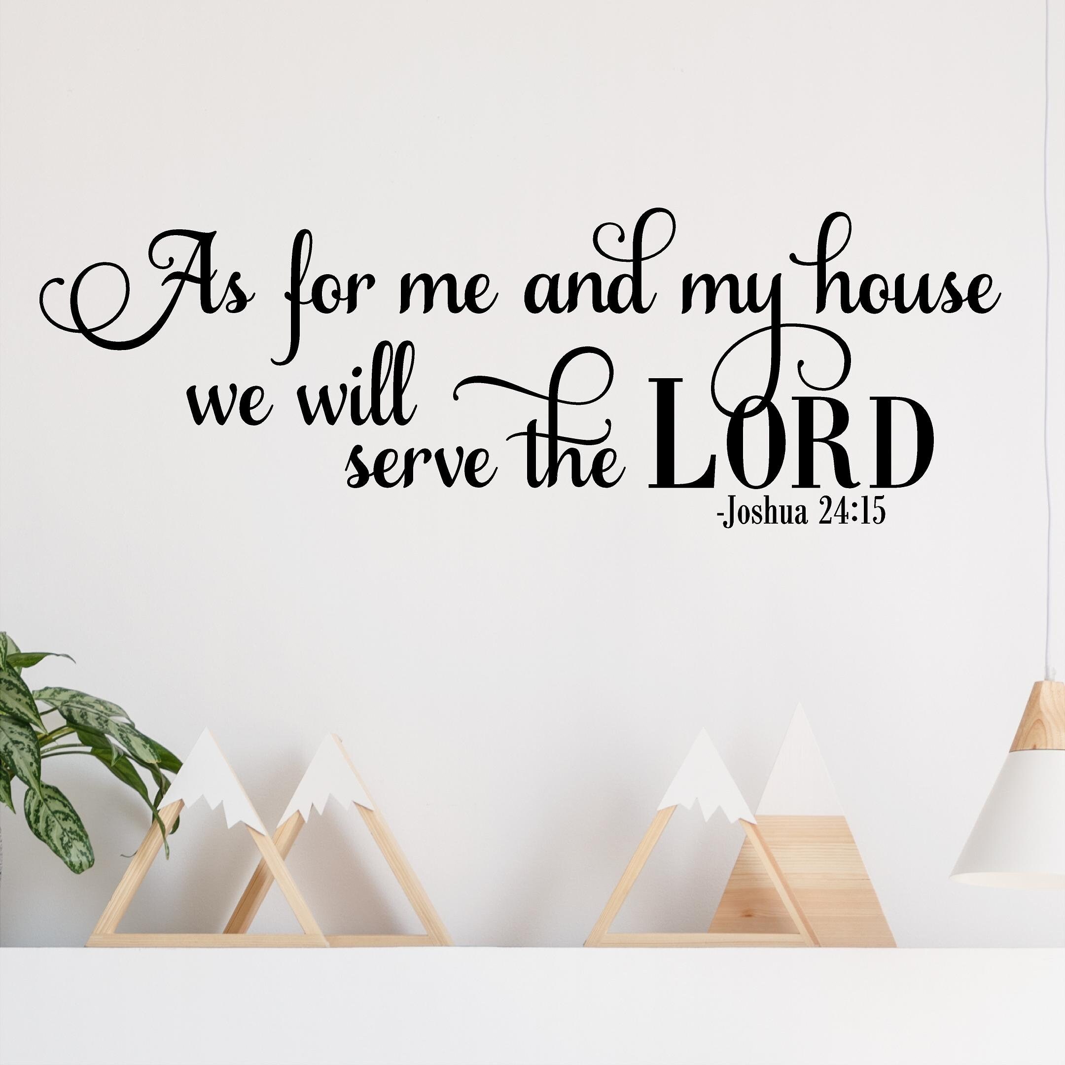 As for Me and My House We Will Serve the Lord Vinyl Lettering - Etsy