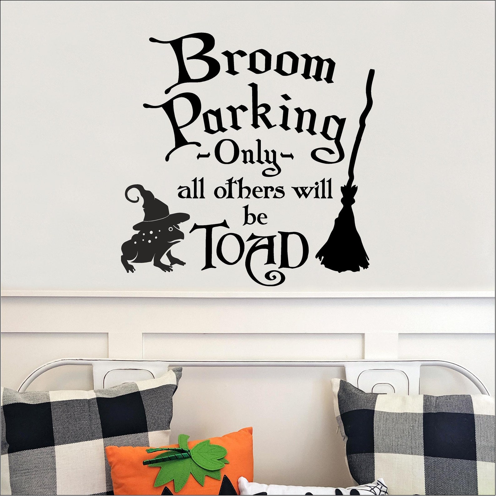 Broom Parking Only Toad Decals Halloween Holiday Vinyl - Etsy