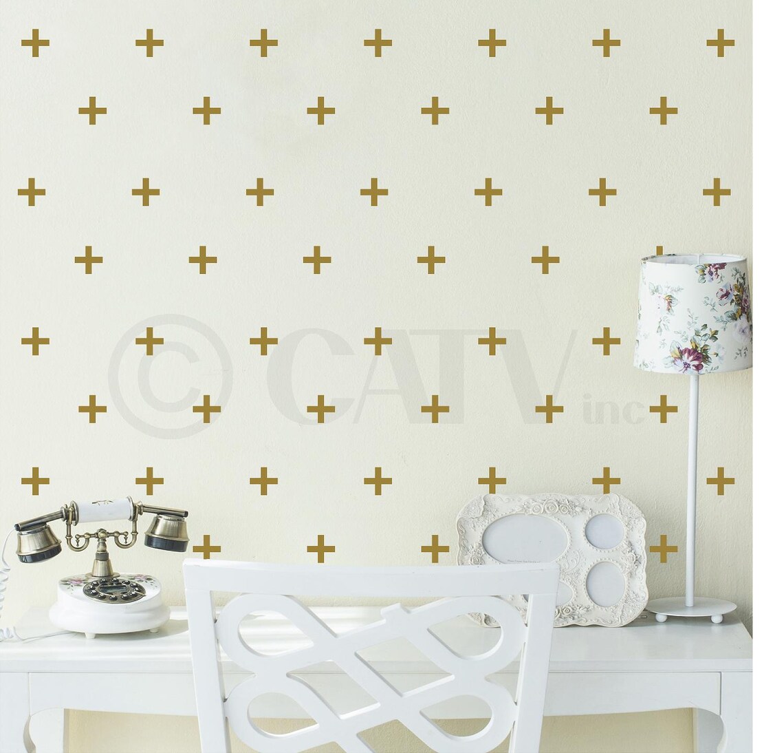 Plus Sign Vinyl Wall Pattern Decal 2 Sizes YOU CHOOSE COLOR - Etsy